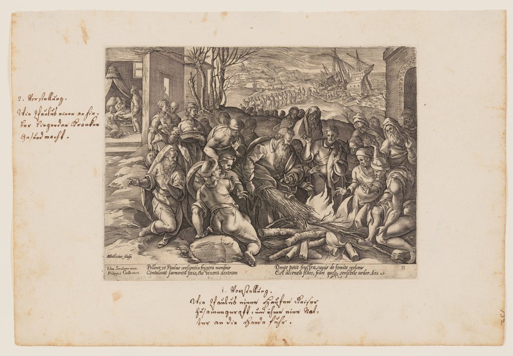 St Paul Bitten by the Viper, from The Acts of the Apostles