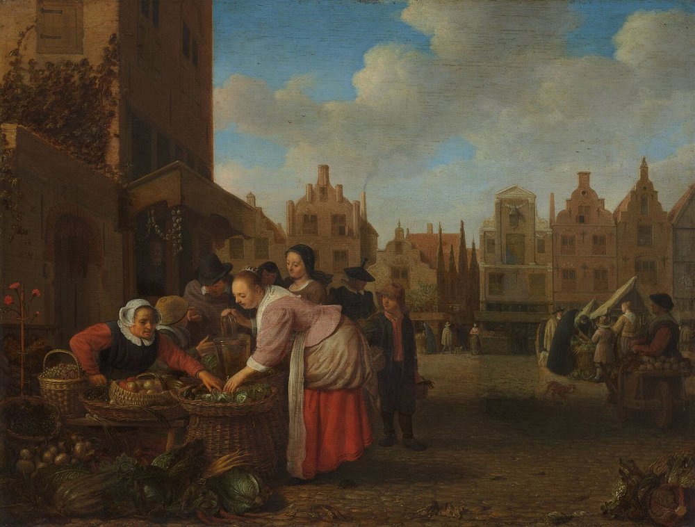 View of the Great Market in Rotterdam