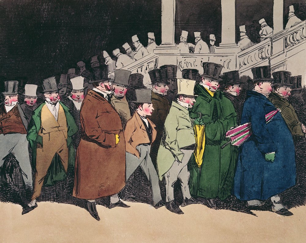 Leaving the Office at 4 o'clock by Henri Bonaventure Monnier