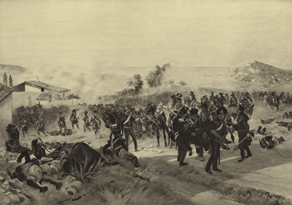 Battle of Corunna, 1809 by Henri Louis Dupray
