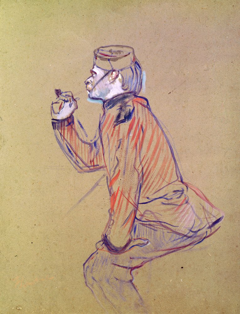 English Soldier Smoking a Pipe by Henri de Toulouse-Lautrec
