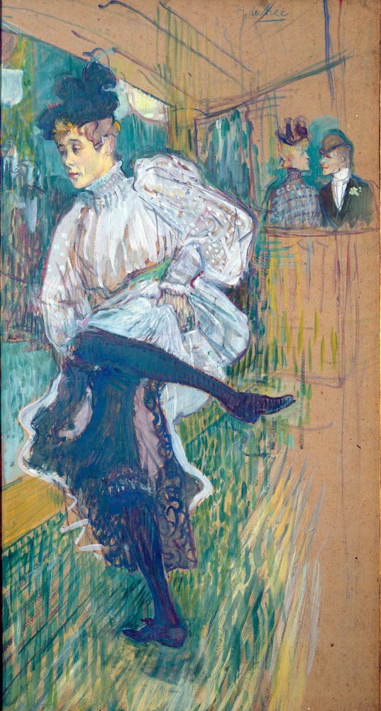 Jane Avril Dancing, c.1892 by Henri de Toulouse Lautrec