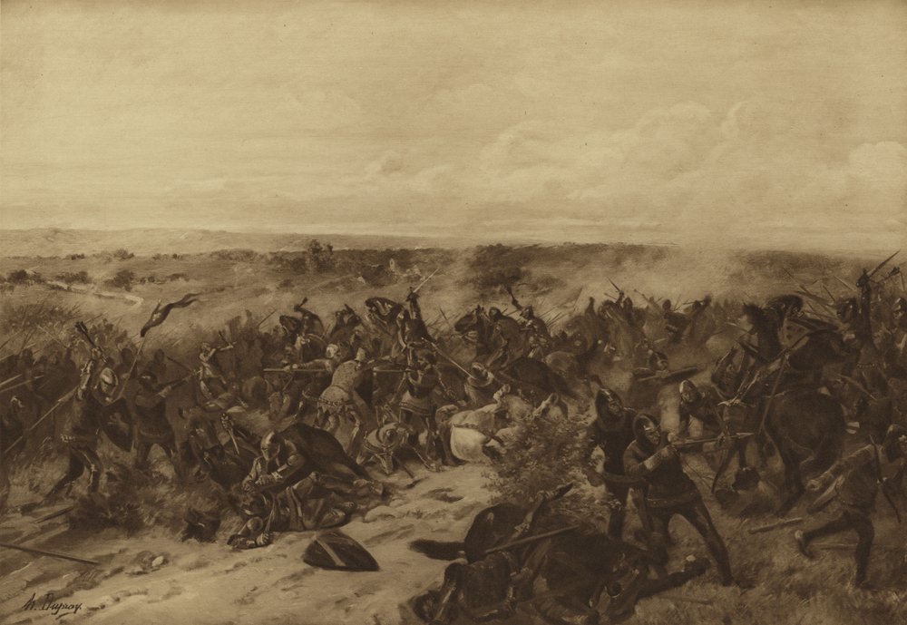 Battle of Crecy, 1346 by Henri Louis Dupray