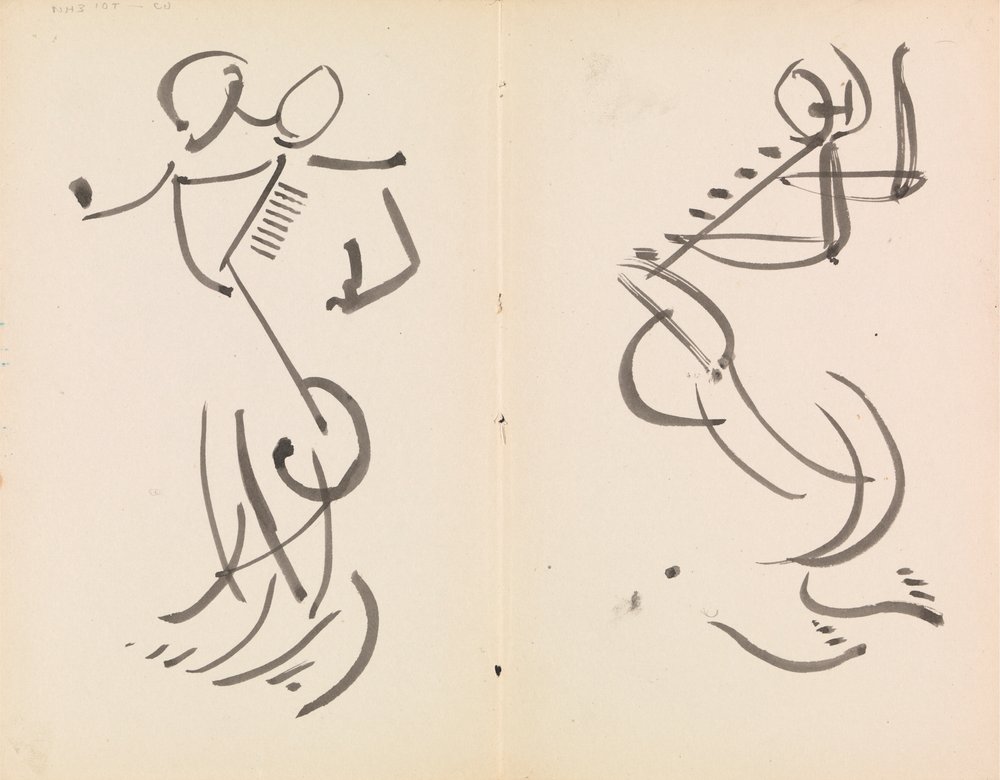 Two Dancing Figures by Henri Gaudier Brzeska