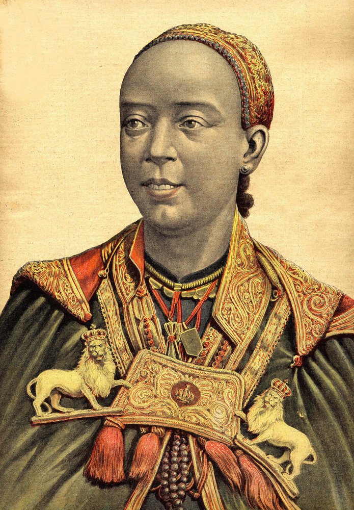 Portrait of the Empress of Abyssinia and Ethiopia Taitou