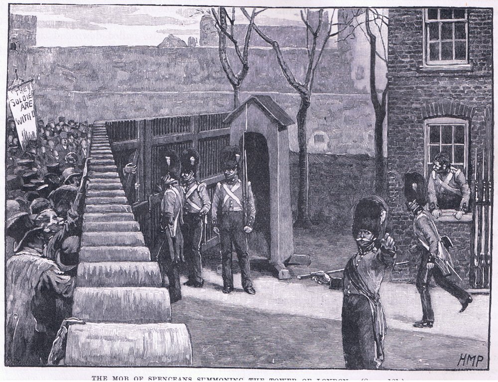 The Mob of Spenceans Summoning the Tower of London, 1816