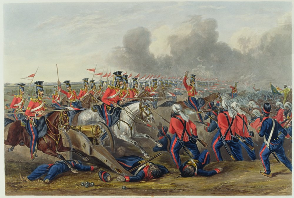 Charge of the 16th (Queen's Own) Lancers at the Battle of Aliwal on ...