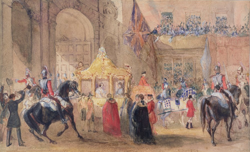 The Lord Mayor Standing Ready to Greet Queen Victoria at Temple Bar in 1837