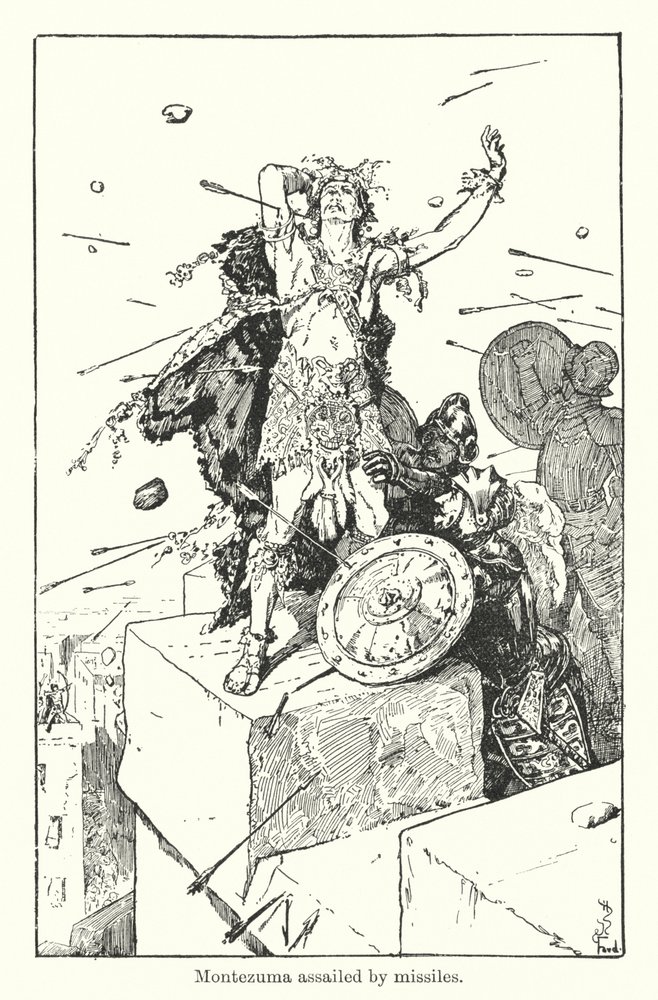 Montezuma Assailed by Missiles by Henry Justice Ford