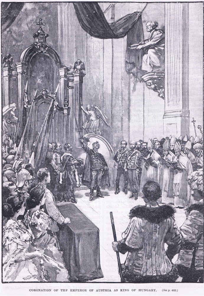 Coronation of the Emperor of Austria as king of Hungary 1868 AD