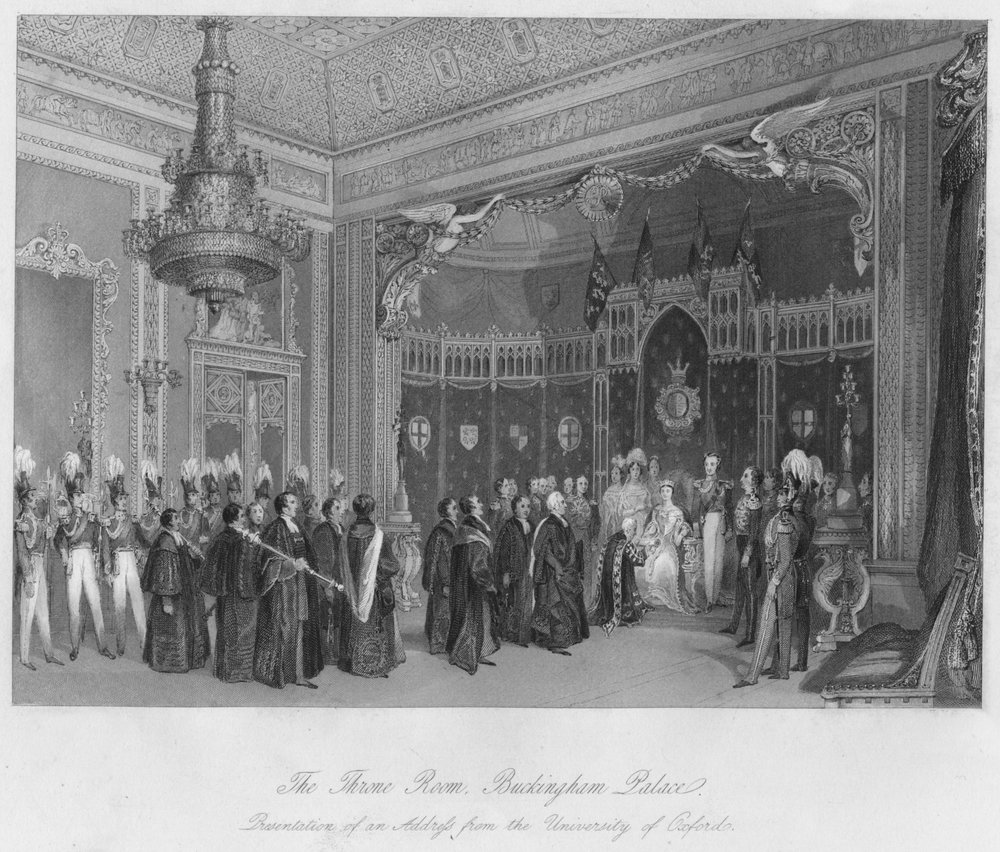 The Throne Room, Buckingham Palace. Presentation of an Address from the ...