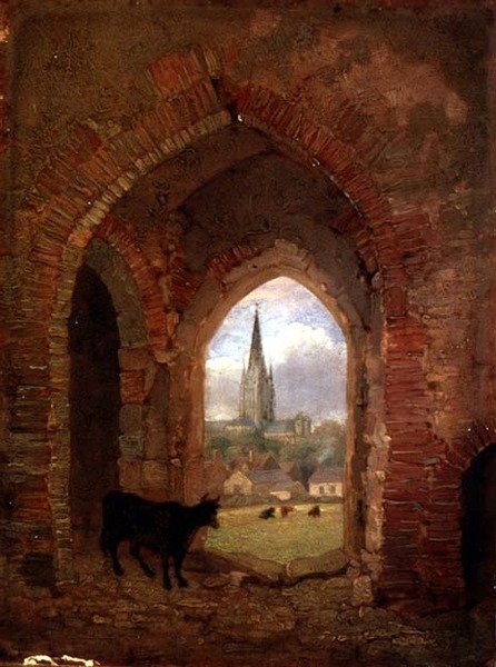 View through the Archway of the Cow Tower, Norwich