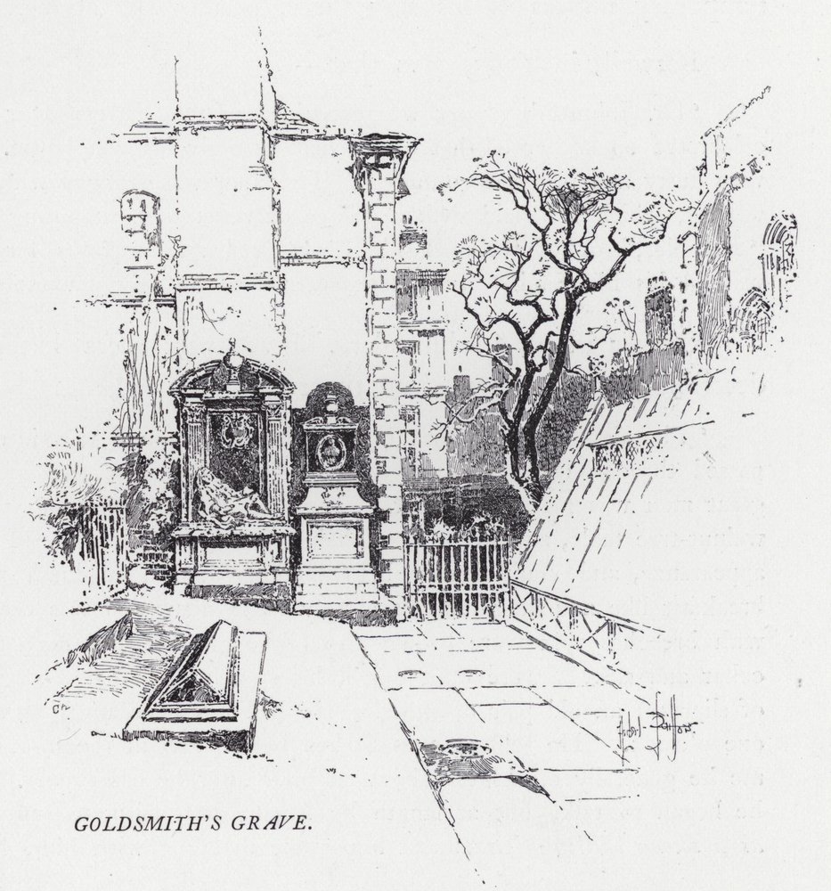 Goldsmith's Grave by Herbert (after) Railton