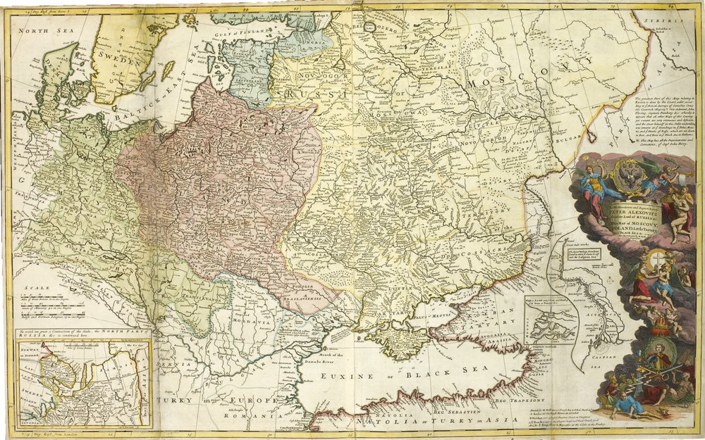 Map of Muscovy by Herman Moll: Buy fine art print