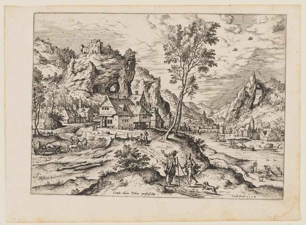 Tobias with the Angel and Dog, from Landscapes with Biblical and ...