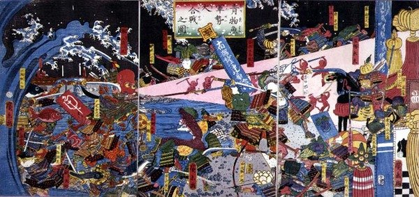 Parody of a Battle Scene, Depicting the Battle of Vegetables and Fish