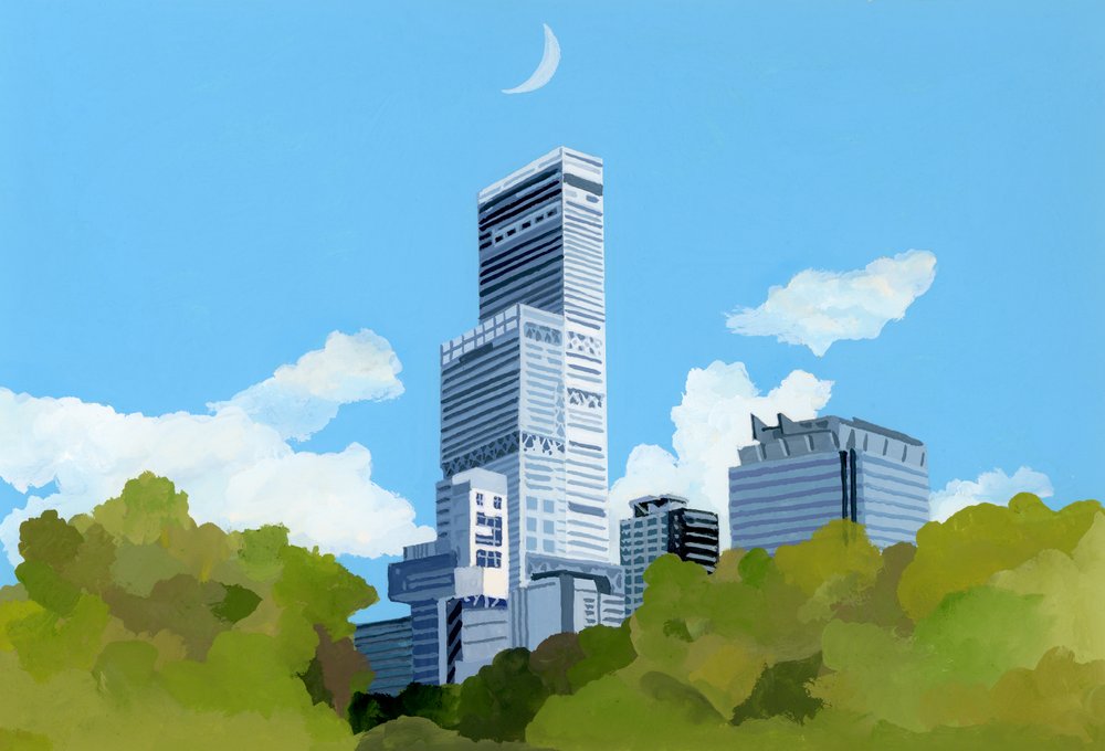 Osaka Abeno Harukasu by Hiroyuki Izutsu: Fine art print