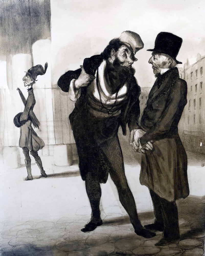 Robert Macaire Agent d'Affaires, Illustration from 'Le Charivari'