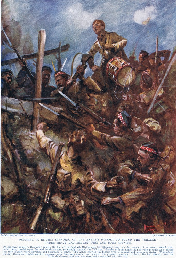 Drummer W. Ritchie Standing on the Enemy's Parapet to Sound the 'Charge ...
