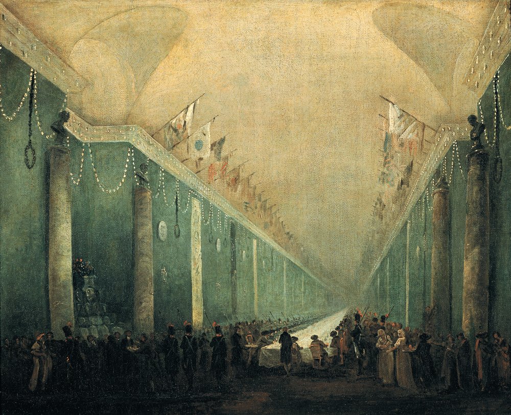 Banquet Given for Napoleon Bonaparte in the Grande Galerie of the ...