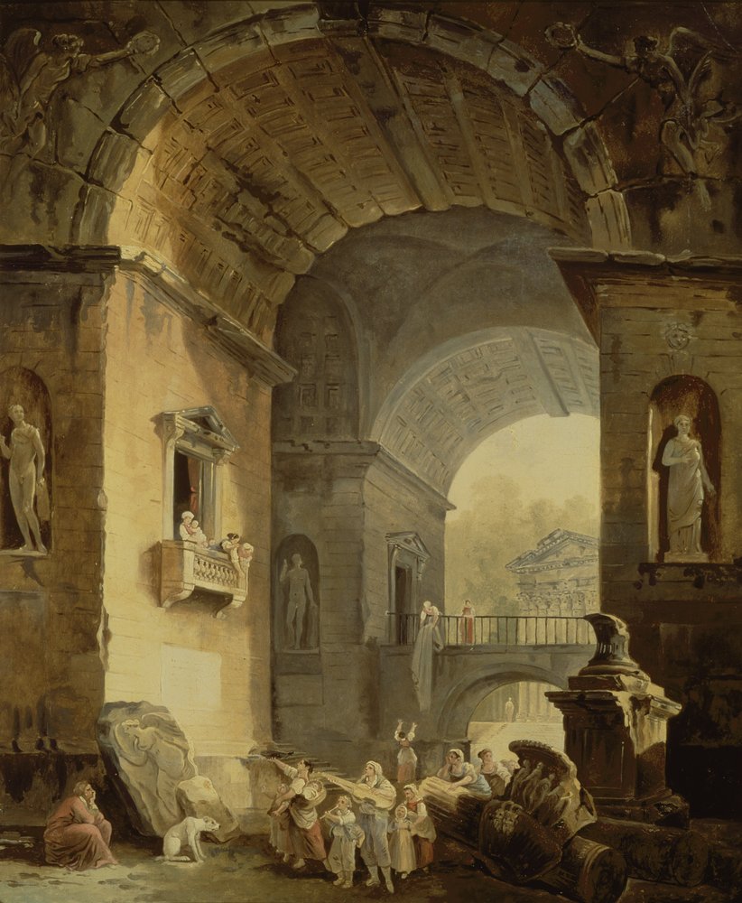 The Musicians by Hubert Robert: Buy fine art print