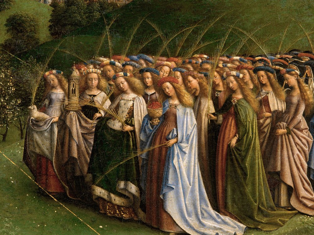 The Adoration of the Mystic Lamb, from the Ghent Altarpiece (detail)