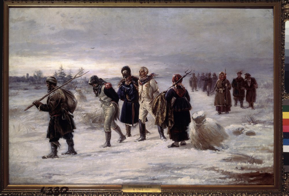 In 1812 (Napoleon's captured soldiers marching in the snow)