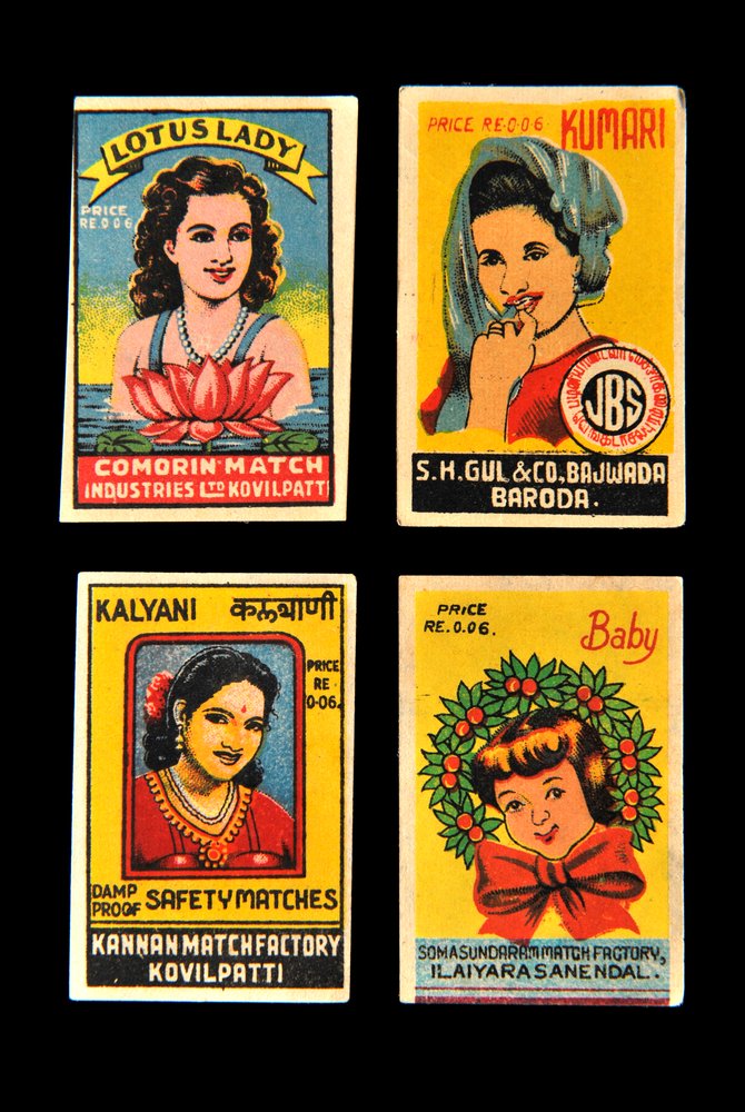 Matchbox labels by Indian School: Buy fine art print