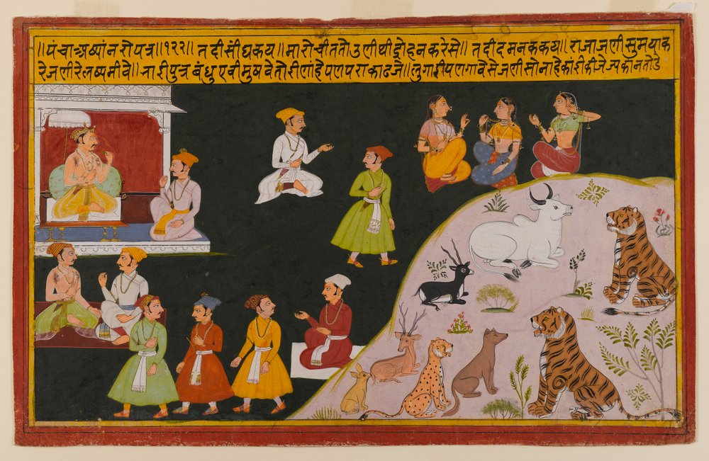 Page from a dispersed Panchakhyana series, c.1720-40