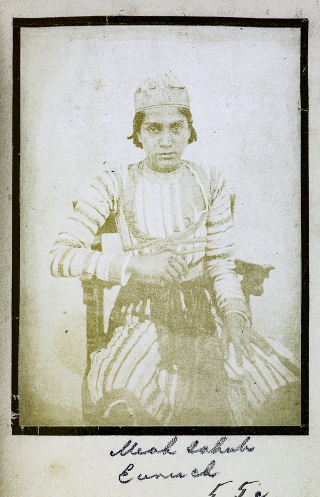 Portrait of Meah Sahub, Eunuch, c.1856-57 (b/w photo)