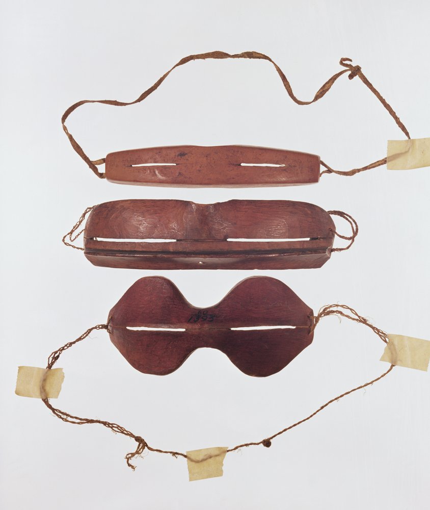 Inuit sunsnow 'glasses' by Inuit School: Fine art print