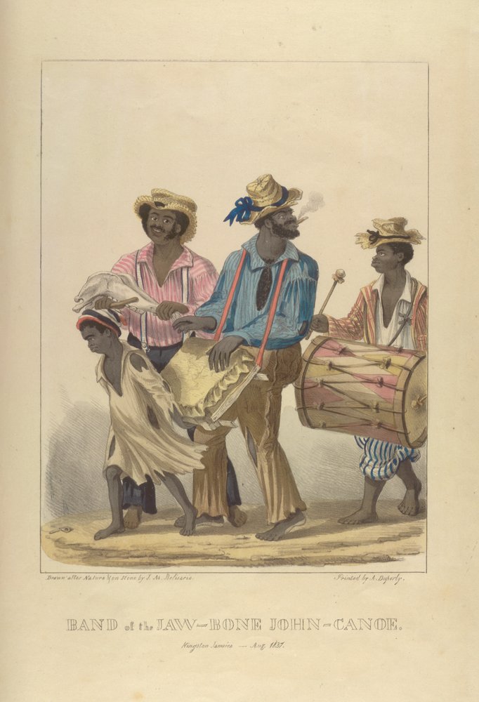 Band of the Jaw-Bone John-Canoe, illustration from 'Sketches of ...