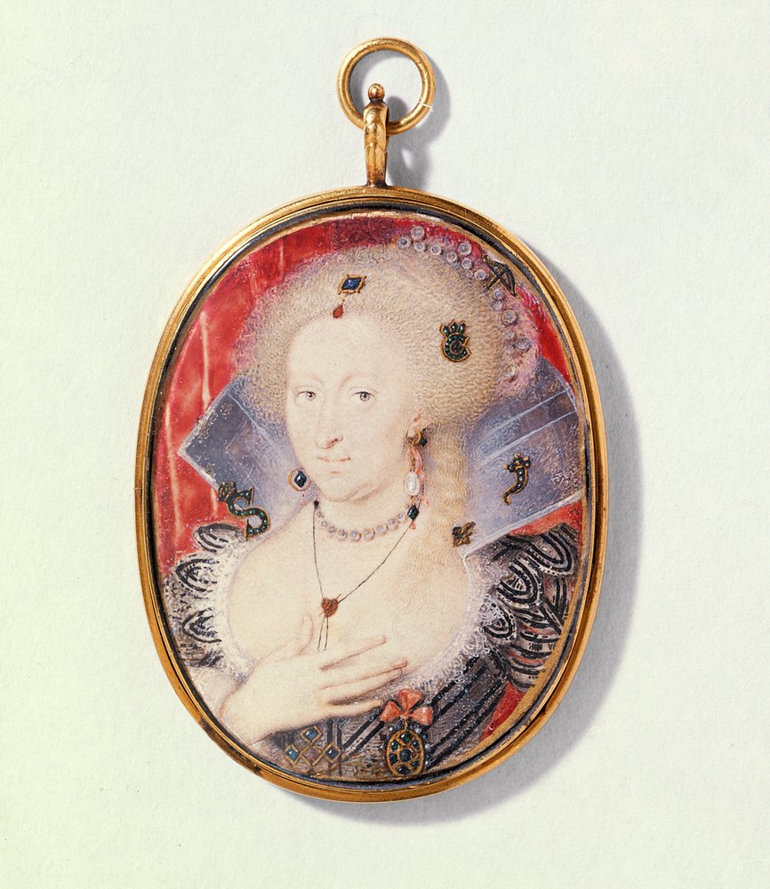 Portrait of Anne of Denmark by Isaac Oliver