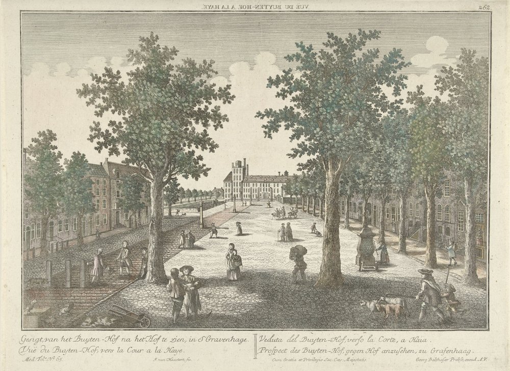 View of the Buitenhof in The Hague by Isaac van Haastert