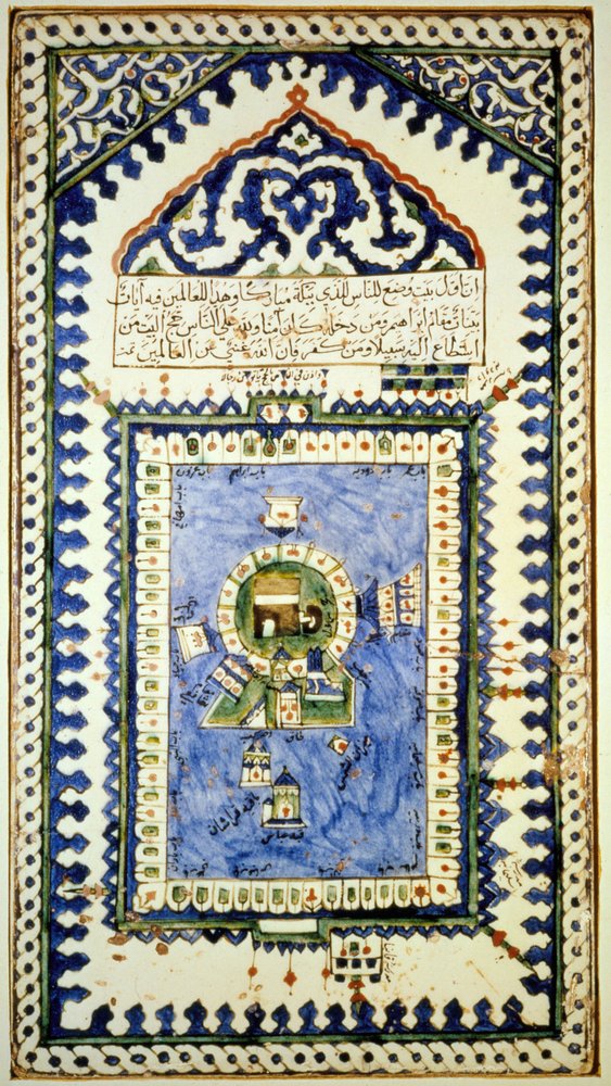 Map of Mecca - ceramics, Istanbul Museum of Muslim Art