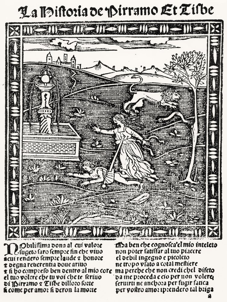 The Story of Pyramus and Thisbe by Italian School