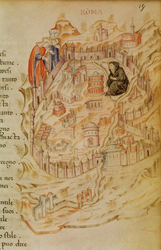 Roma La Veuve, showing the Widow of Rome, Italian