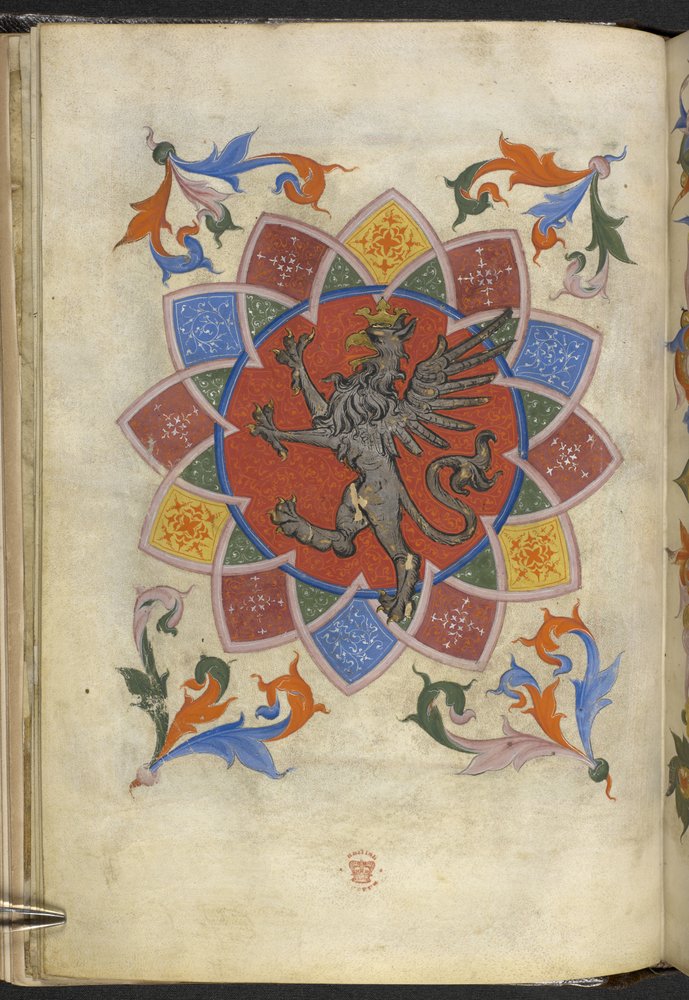Heraldic figure: A griffin, Statute of the Guild of Tailors, from ...