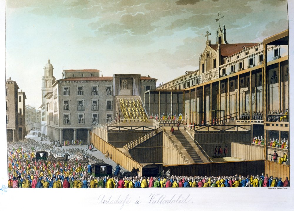 Auto da Fe in Valladolid, from Le Costume Ancien et Moderne by Jules ...