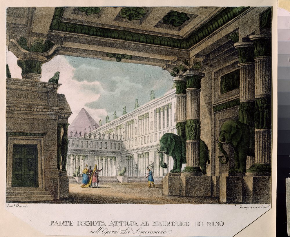 Stage Design for the Opera La Semiramide by Ch. Gluck