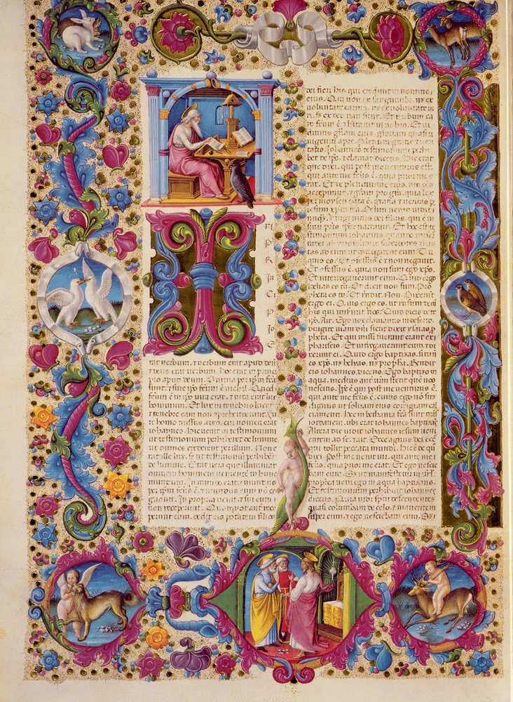 Second Gospel of John, from the Borso d'Este Bible. Vol 2