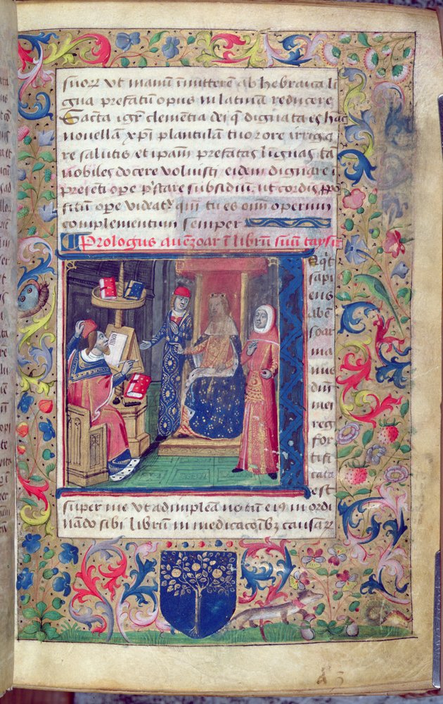 Presentation by John of Capua to his patron of his translation into ...