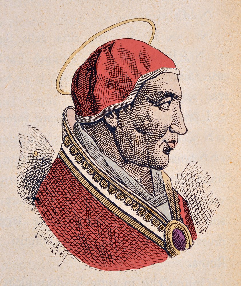 Portrait of Pope Anastasius II (496-498) by Italian School