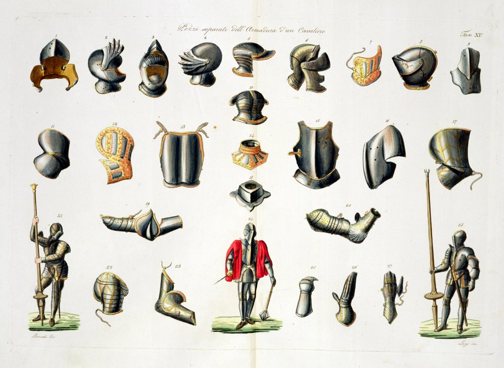 Separate Pieces of a Knight's Armour, plate 15 from The History of the ...