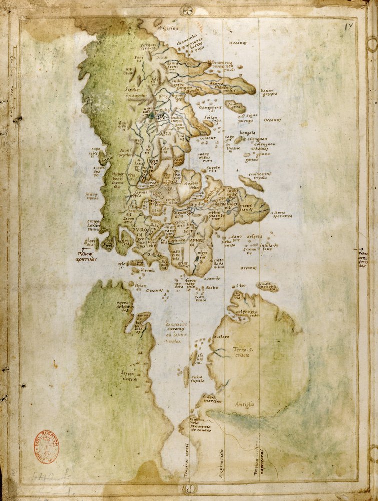 World map, Portolan atlas, Vesconte de Maggiolo