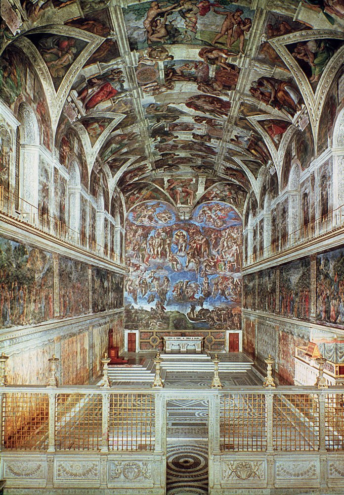 Interior View of the Sistine Chapel (pre-restoration)