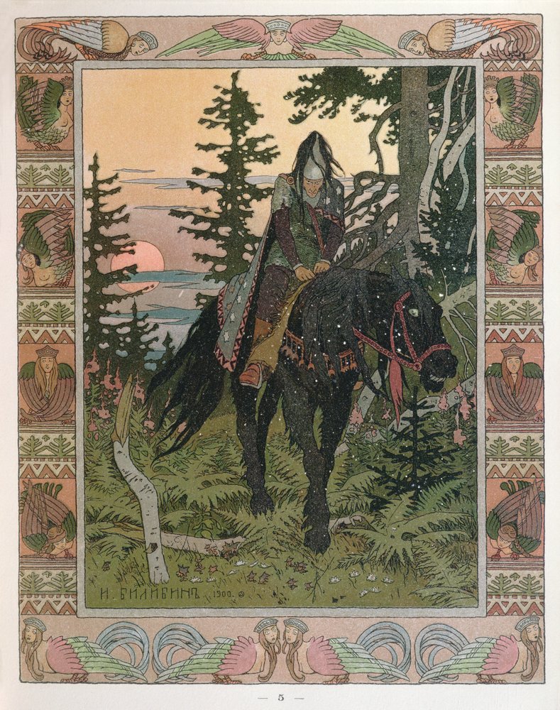 The Black Rider, an episode from the Russian Fairy Story 'Vasilissa the ...