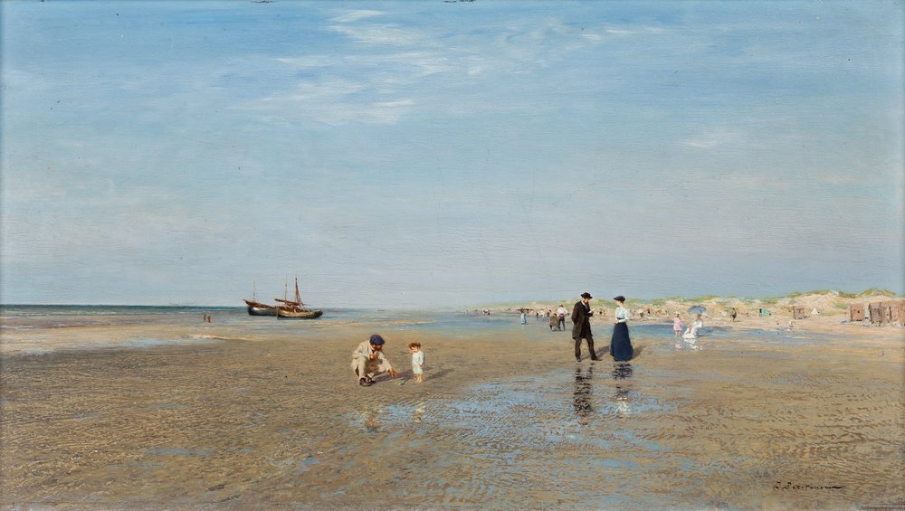 At the Beach by Ivan Pavlovich Pokhitonov: Fine art print