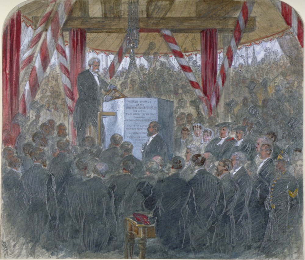 Laying of the chief stone of Holborn Viaduct, City of London, 3 June 1867