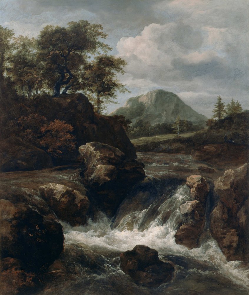 A Waterfall by Jacob van Ruisdael: Buy fine art print
